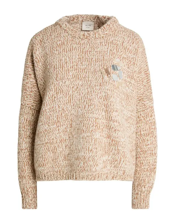 ALYSI Wool & Polyamide Mélange Crewneck Sweater