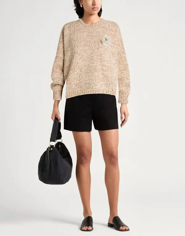 ALYSI Wool & Polyamide Mélange Crewneck Sweater