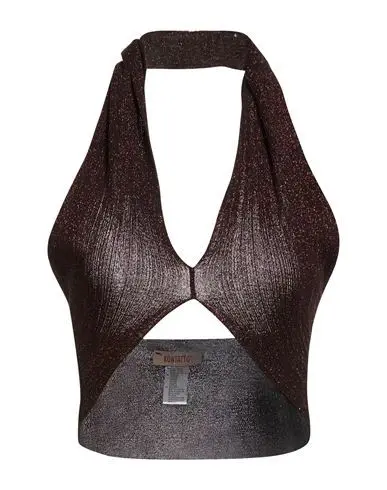 KONTATTO Top Dark Size Viscose, Polyester, Metallic Polyester - Brown