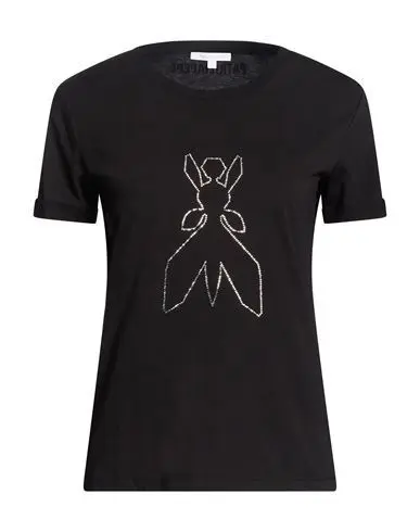 Patrizia Pepe Embellished Cotton T-shirt - Black