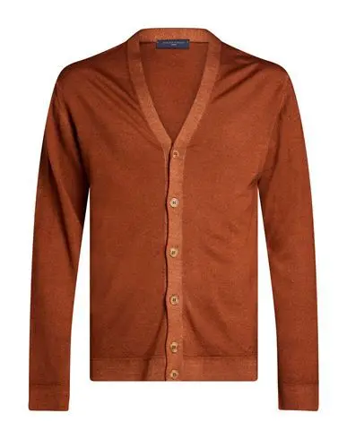 DANIELE FIESOLI Merino Wool Cardigan - Brown