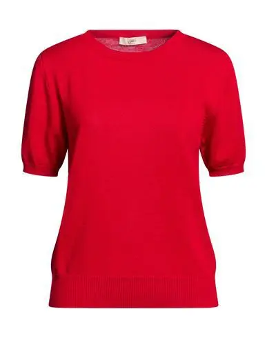 CARLA G. Sweater Size Merino Wool - Red