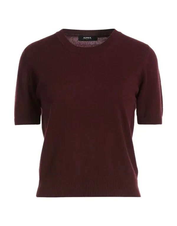 Alpha Studio Sweater Burgundy Size Geelong Wool