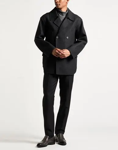 Fendi Coat Charcoal Size Virgin Wool