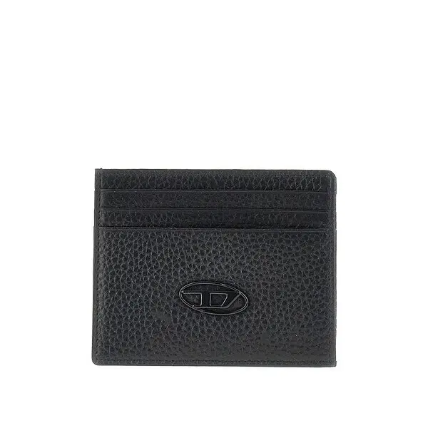 DIESEL® Grained Leather Cardholder - Black