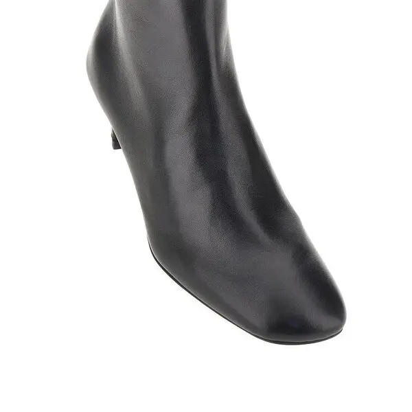 TOTEME Nappa Leather Ankle Boots - Black