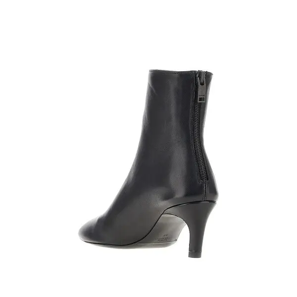 TOTEME Nappa Leather Ankle Boots - Black