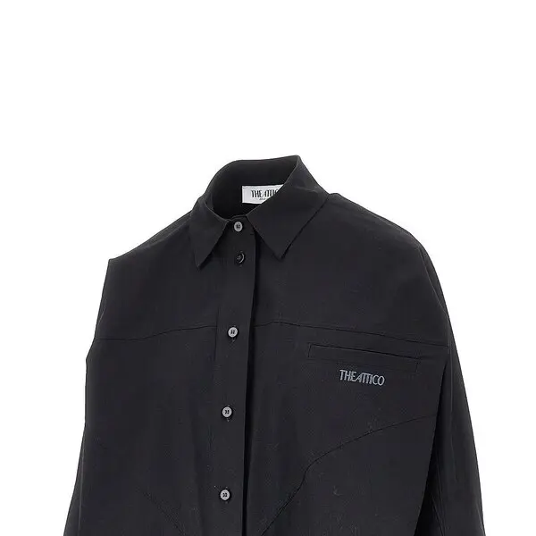 Attico Oversized Shirt With Moulded Hem