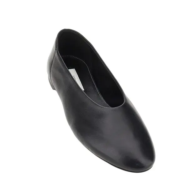 TOTEME Nappa Leather Flat Ballerinas - Black