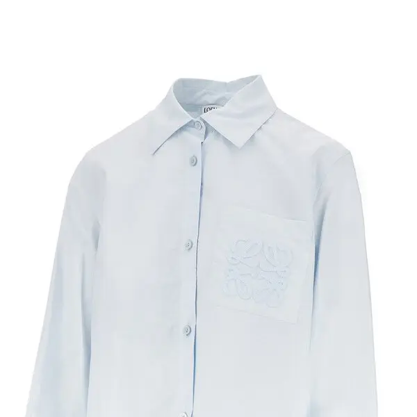 Loewe Anagram Embroidery Cotton-blend Shirt