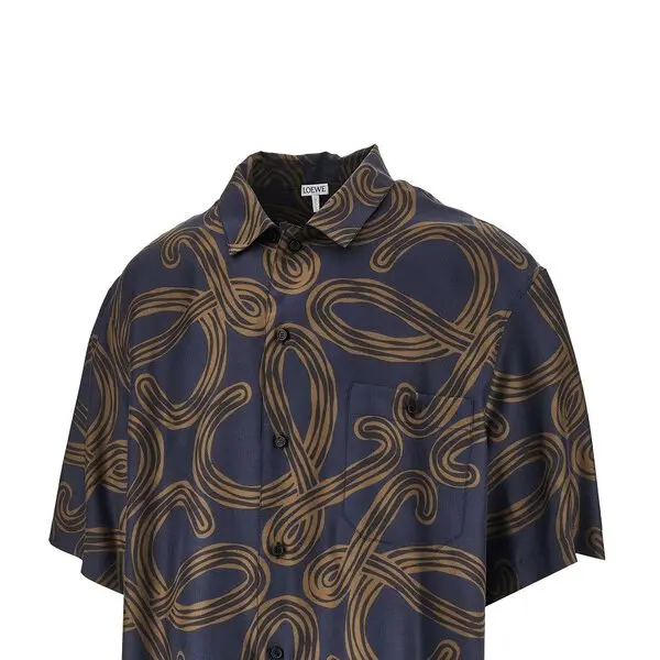 Loewe Anagram Print Silk Shirt