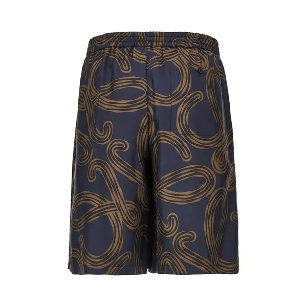 Loewe Anagra Print Silk Shorts An