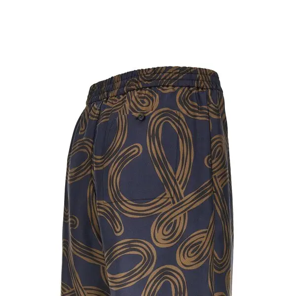 Loewe Anagra Print Silk Shorts An