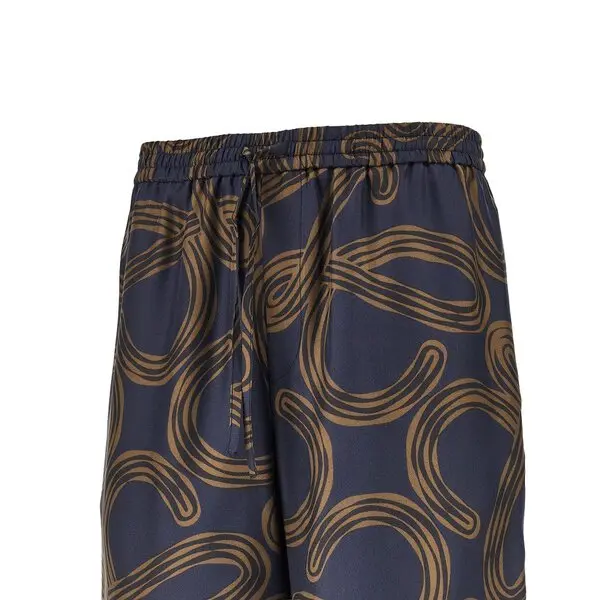 Loewe Anagram Print Silk Twill Shorts