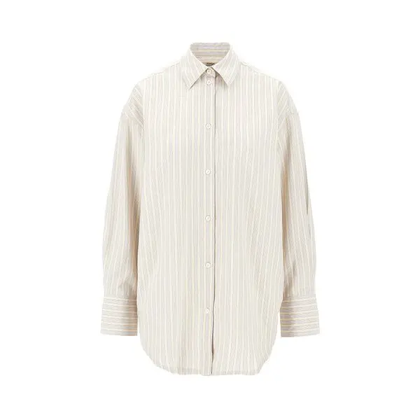 TOTEME Oversized Striped Shirt - Multicolor