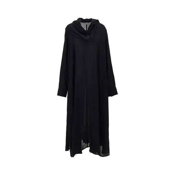 TOTEME Crepe De Chine Long Dress With Scarf Detail - Black