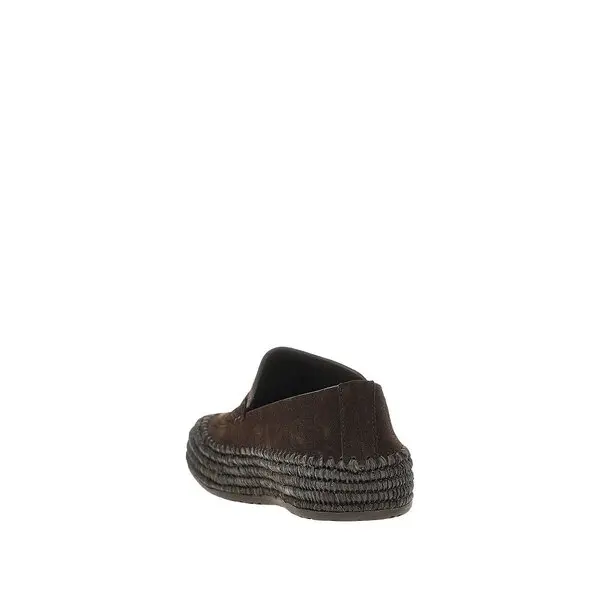 Loewe Rio' Suede Leather And Raffia Shoes - Brown