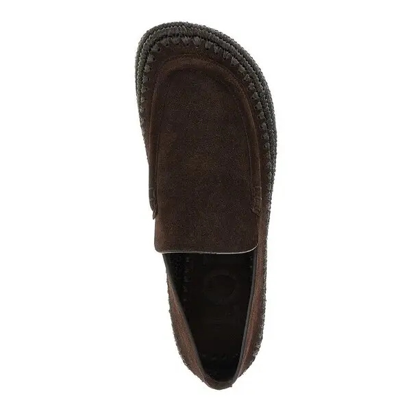 Loewe Rio' Suede Leather And Raffia Shoes - Brown