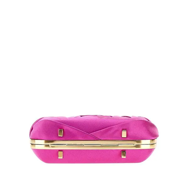 ROGER VIVIER Rose Motif Satin Clutch