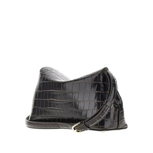 TOTEME Croco-embossed Leather T-lock Clutchc