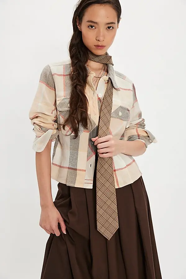 We The Free Winnie Plaid Shirt - Maple Combo