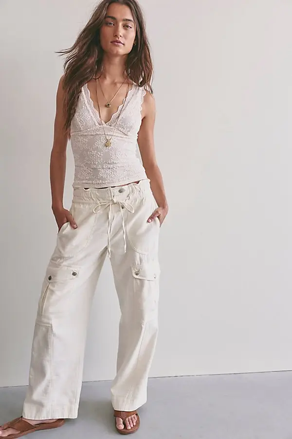 We The Free Park Ave Pull-on Cargo Pants - Ivory