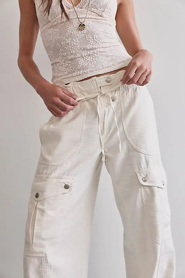 We The Free Park Ave Pull-on Cargo Pants - Ivory