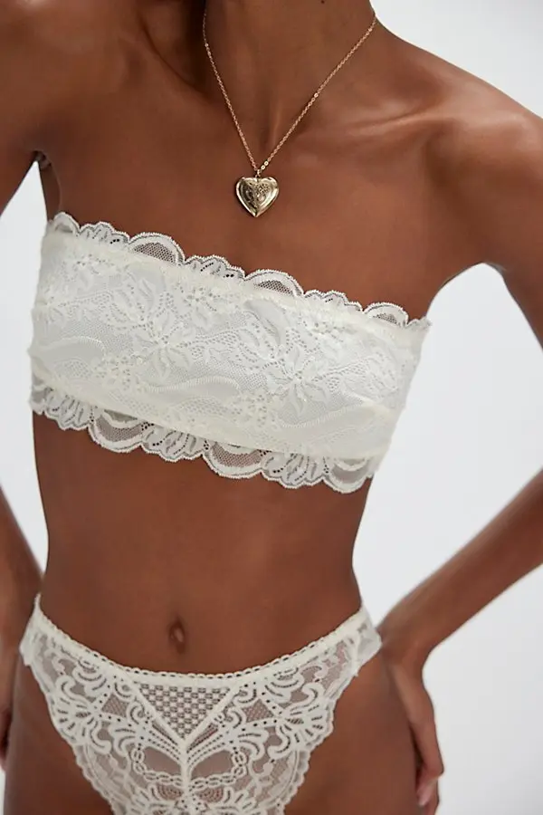 INTIMATELY Last Dance Lace Bandeau At - Ivory