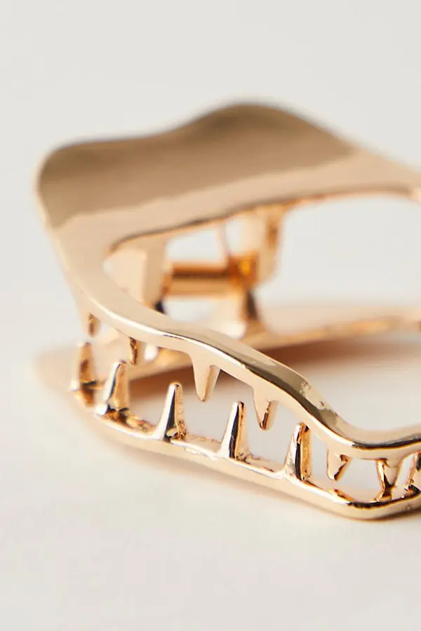Free People Hard Core Flat Claw Clip - Gold