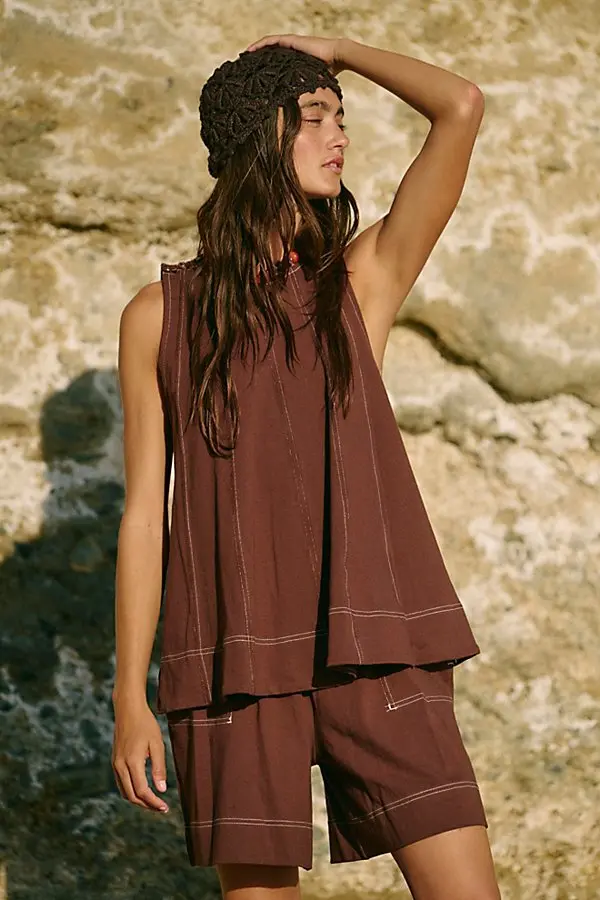 Free People Strada Co-ord Set - Coconut Shell