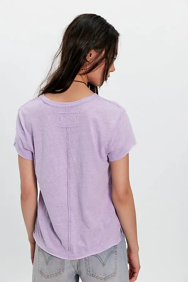 We The Free Nova Heathered Baby Tee - Diffused Orchid