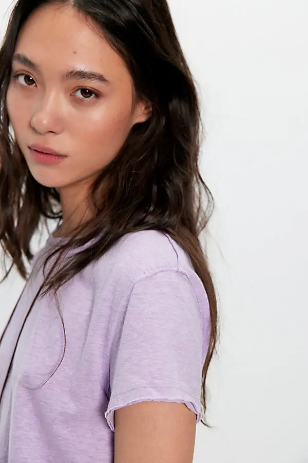 We The Free Nova Heathered Baby Tee - Diffused Orchid