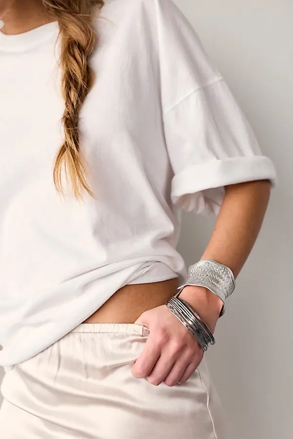 Free People Going To California Cuff - Worn Silver