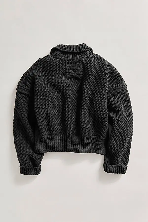 We The Free Chunky Knit Zip-up Cardigan - Ashes