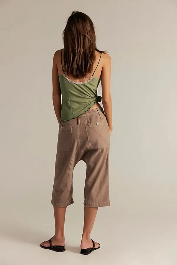 We The Free Maven Crop Harem Pants - Dusted Cocoa