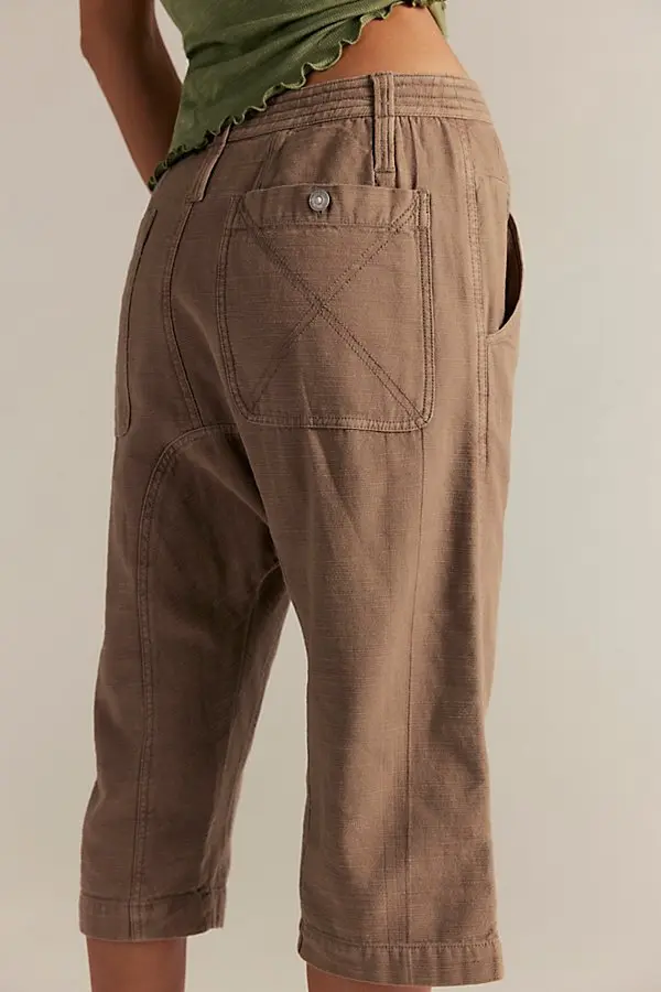 We The Free Maven Crop Harem Pants - Dusted Cocoa