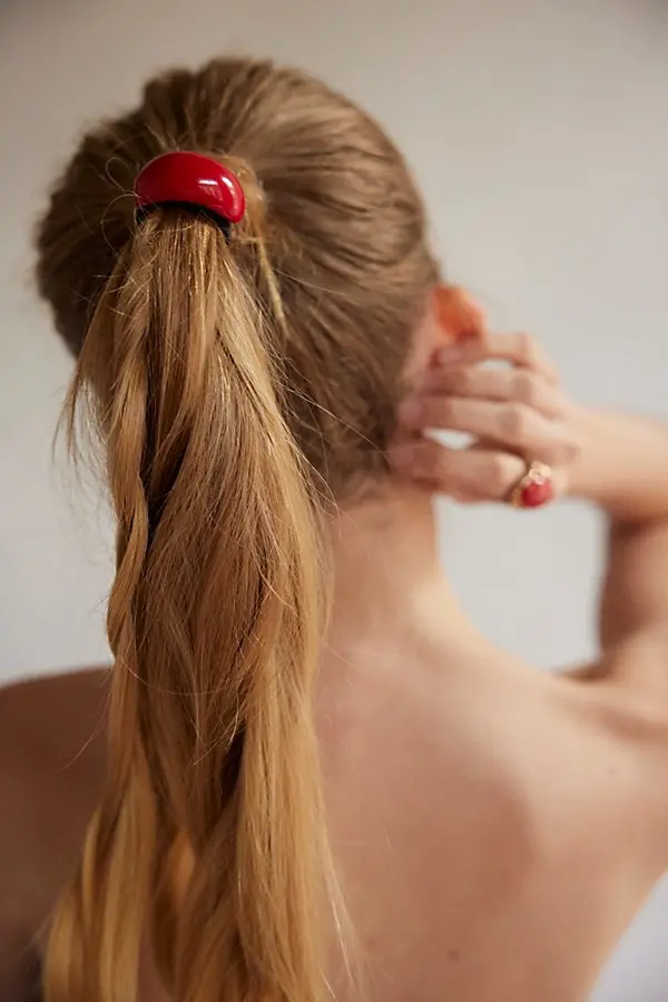 Free People Acrylic Pony Cuff Hair Tie - Red
