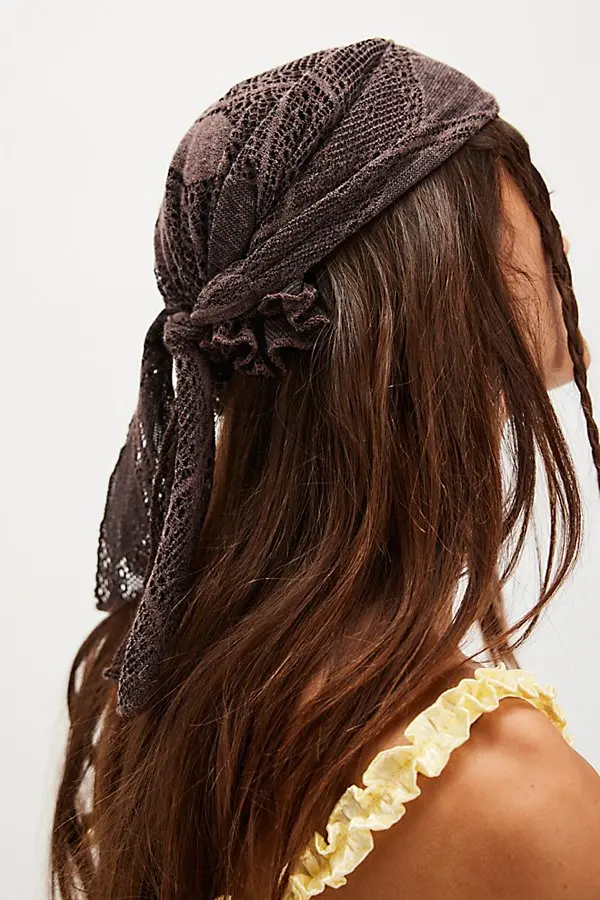 Free People Mellody Hair Scarf At - Cocoa