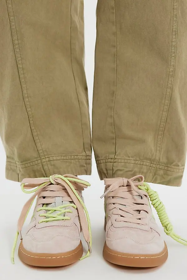 COOLWAY Goal Colorblocked Suede Sneakers - Lil