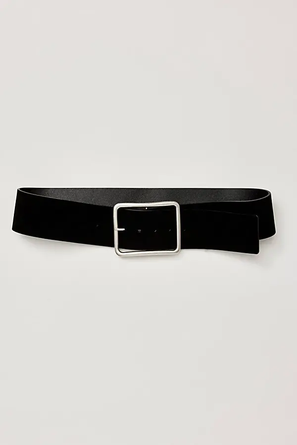 Free People Suede Hip Belt With Stud Detailing - Black