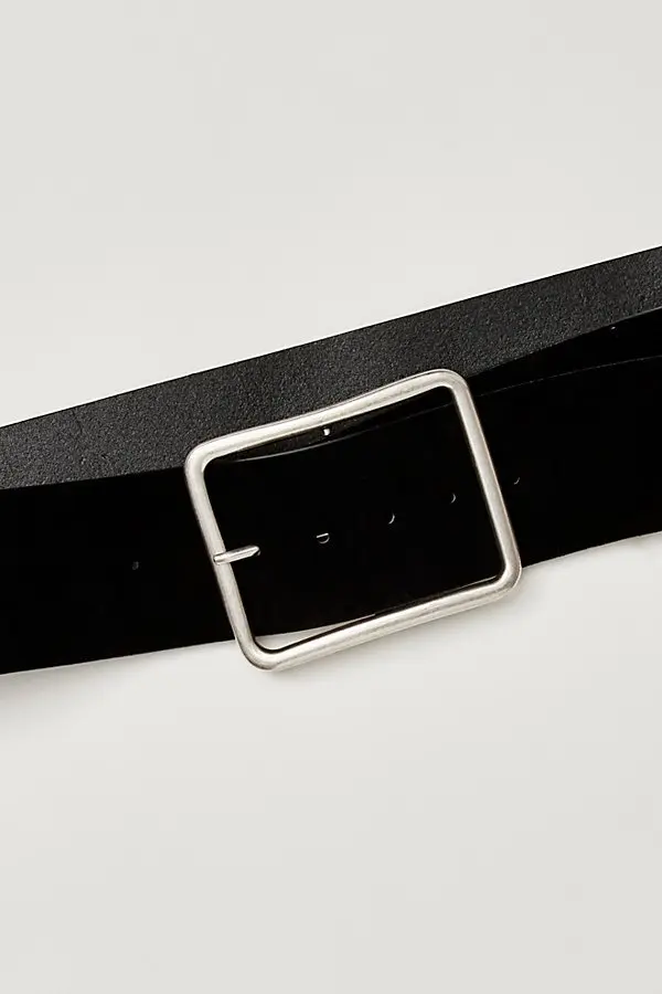 Free People Suede Hip Belt With Stud Detailing - Black