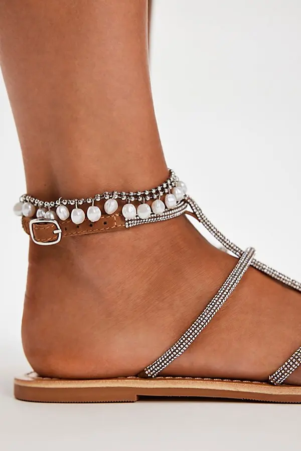 FP COLLECTION Embellished Strappy Gladiator Sandals