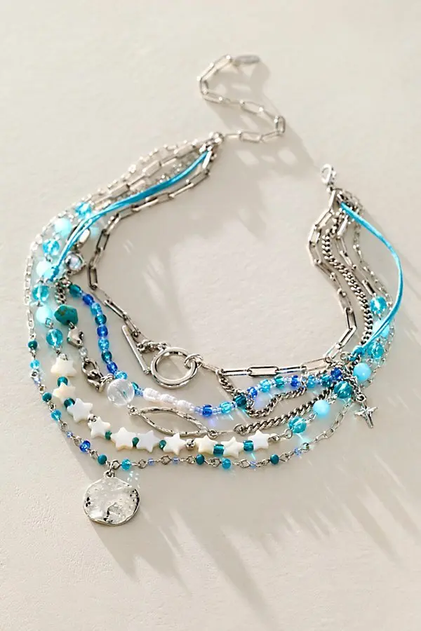 Free People Layered Starry Pendant Necklace - Turquoise