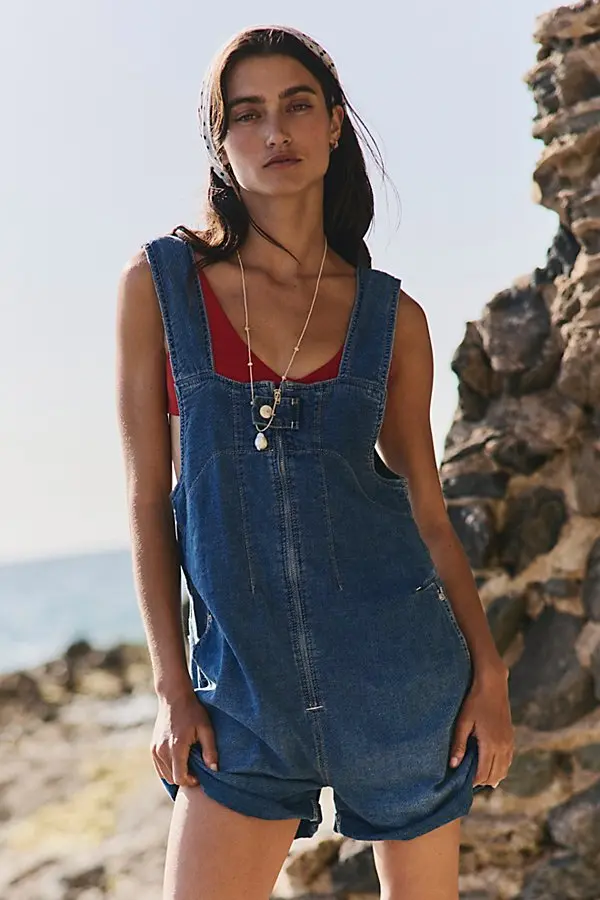 We The Free Jude Shortalls - Mid Indigo