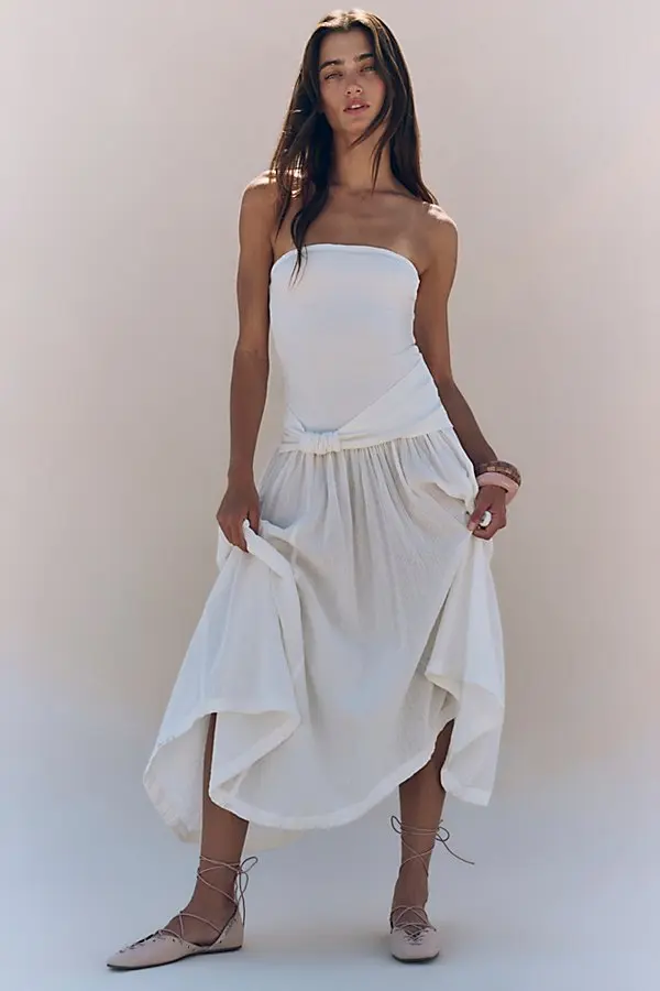Free People Sable Strapless Midi Dress