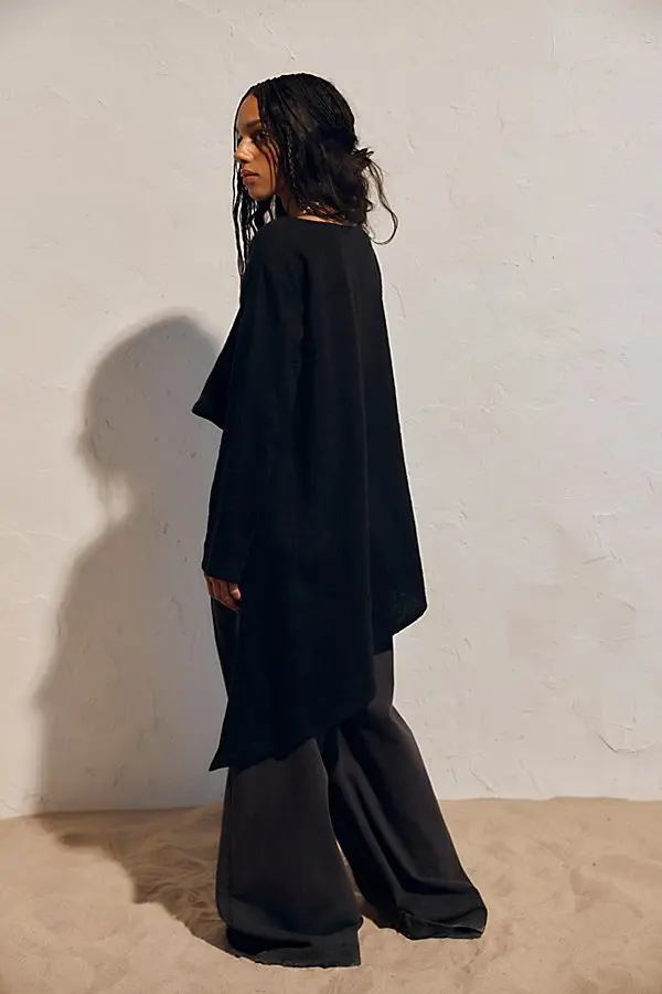 Free People Alina Asymmetrical Top - Black