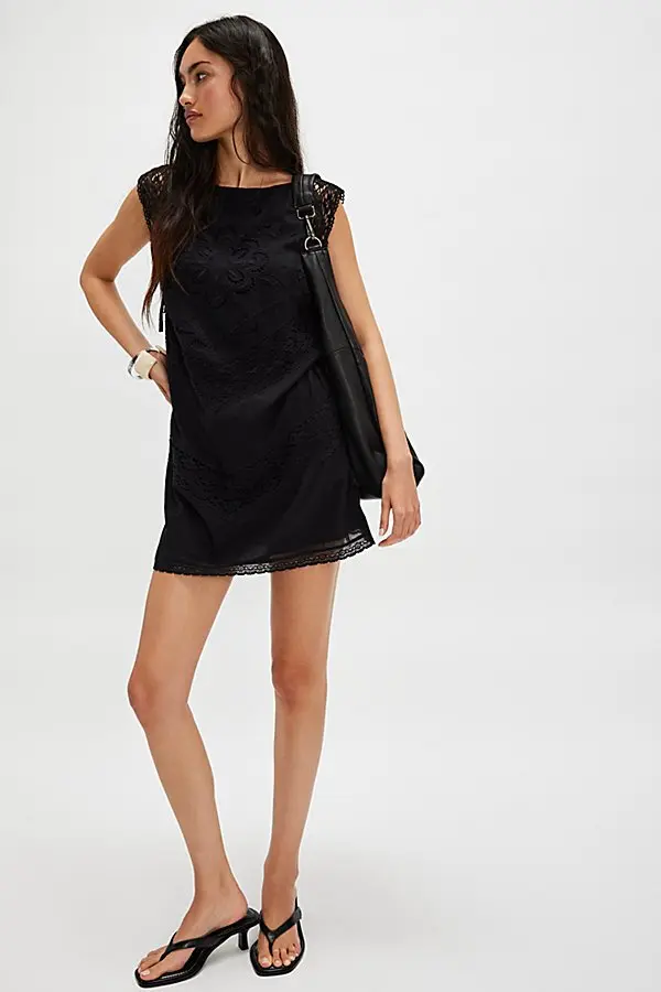 Free People Winifred Lace Mini Dress