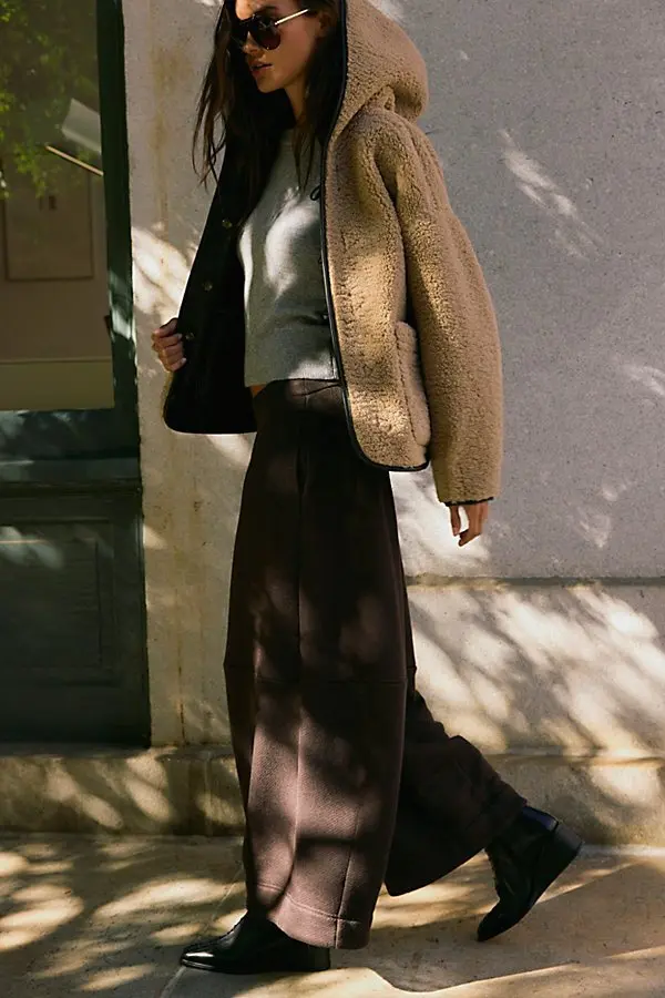 Free People Marlo Wide-leg Pants - Bitter Bark