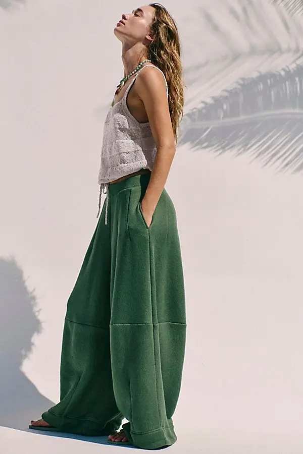 Free People Marlo Wide-leg Pants - Seaspray