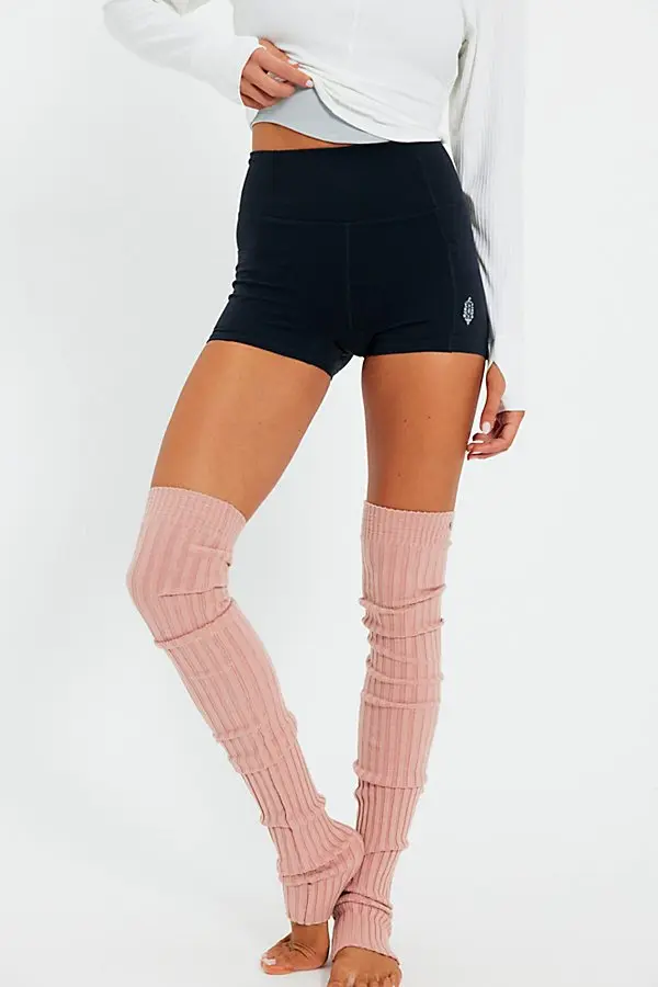 TOESOX Pirouette Ribbed Thigh-high Leg Warmers - Pink